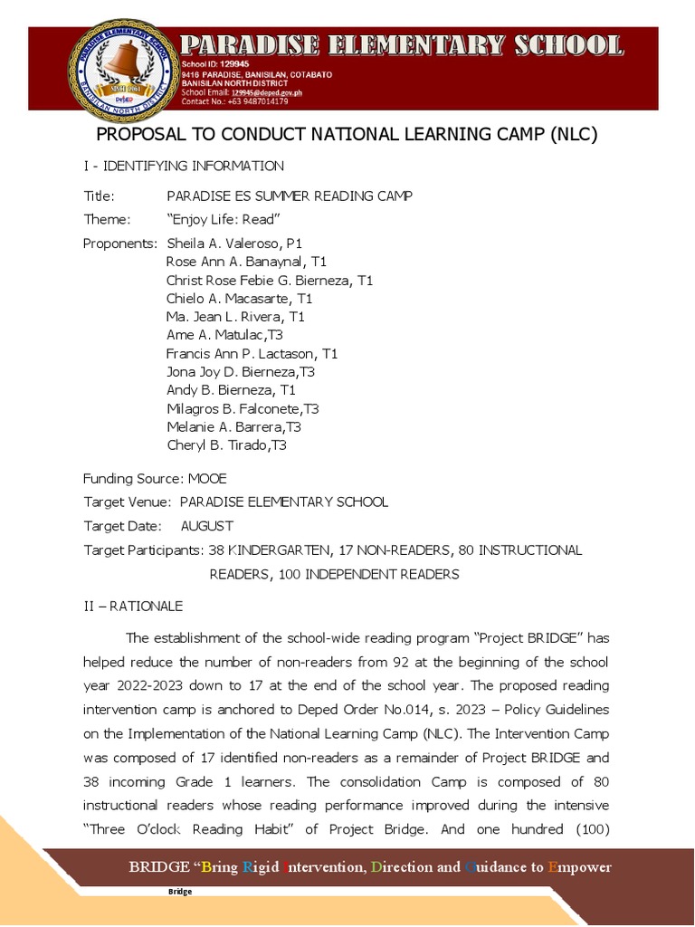Summer Reading 2023 Proposal | PDF | Educational Stages | Learning
