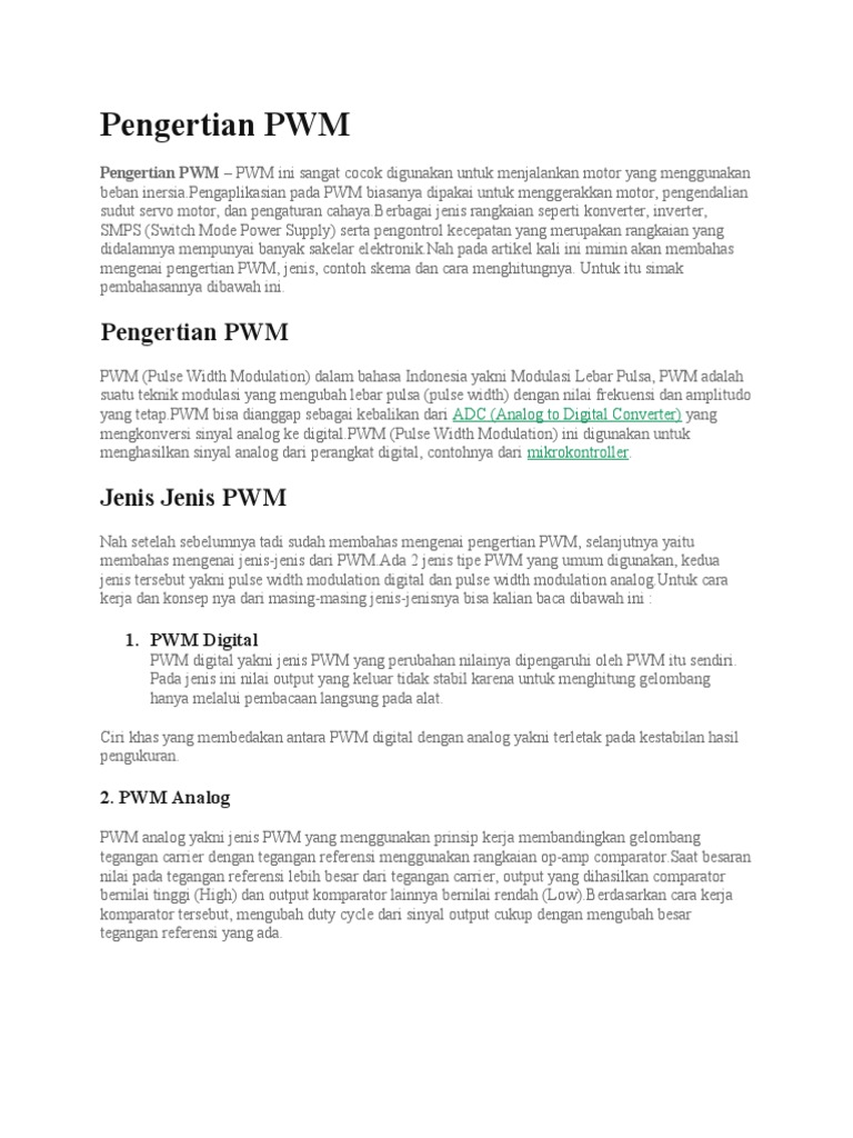 Pengertian PWM | PDF