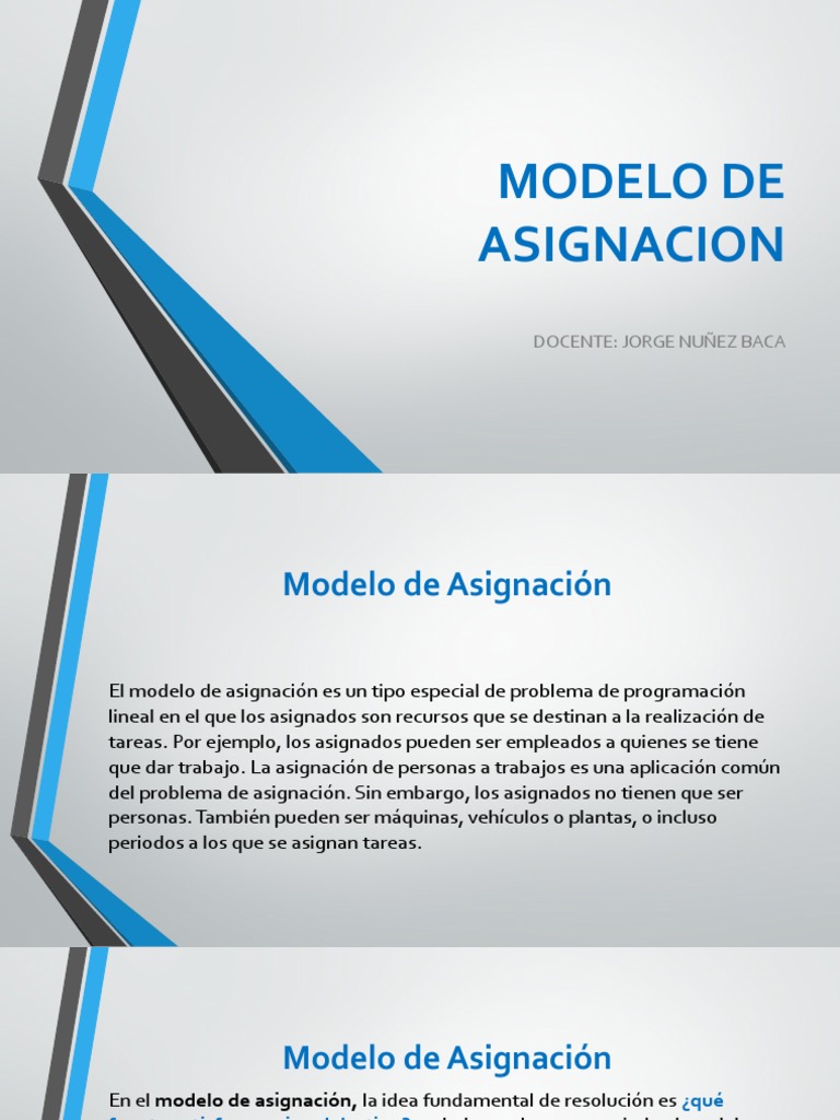 Modelo de Asignación | PDF | Ciencia de sistemas | Informática