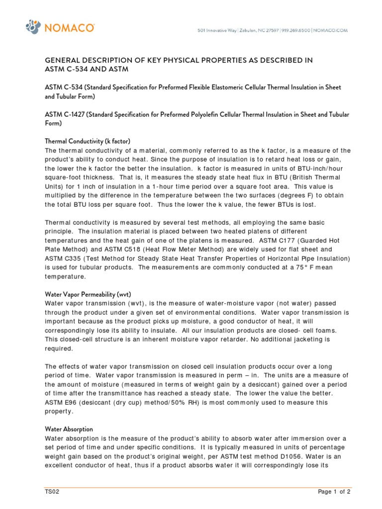 ASTM C534 TS02 | PDF