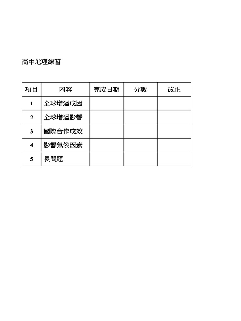 S4 Geo Exercise Pdf 
