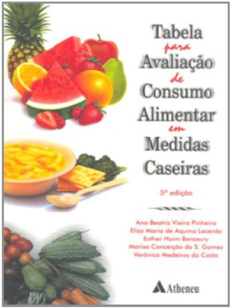 Resumo Tabela para Avaliacao de Consumo Alimentar em Medidas Caseiras Ana Beatriz Vieira ...