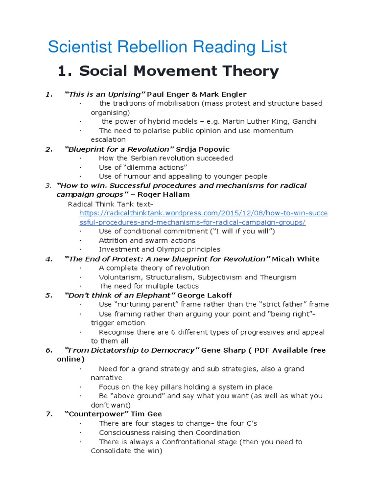 Scientist Rebellion Readlng List | PDF
