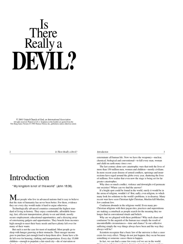 Is There Really A Devil | PDF | Satan | Adam And Eve