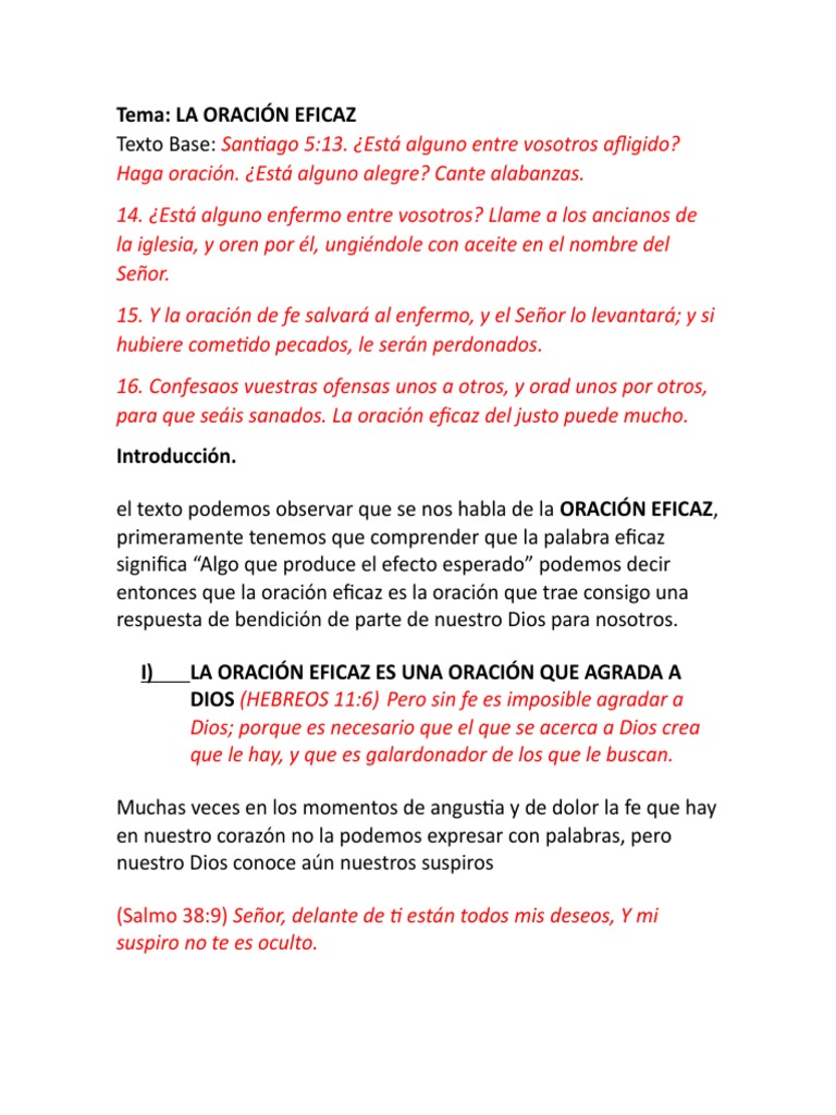 La Oración Eficaz: Claves y Reflexiones | PDF | Oración