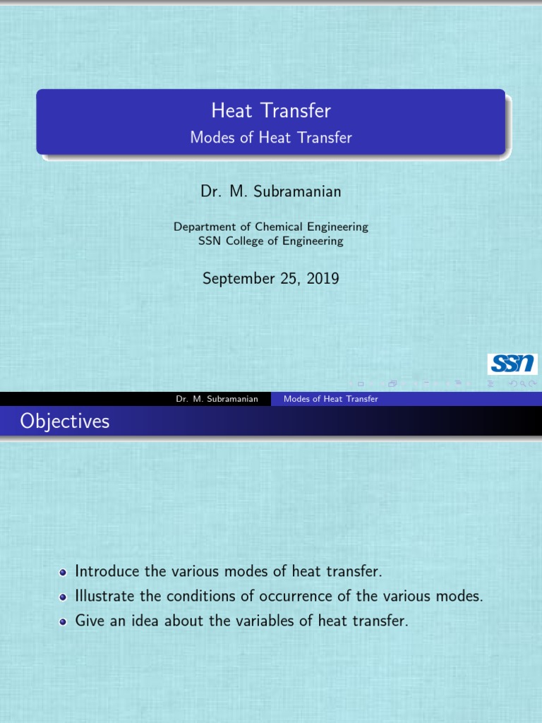 HT-Lecture-01-Modes-of-HeatTransfer | PDF | Heat Transfer | Thermal Conduction