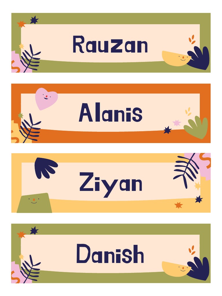 Playful Nature Tote Tray Label | PDF