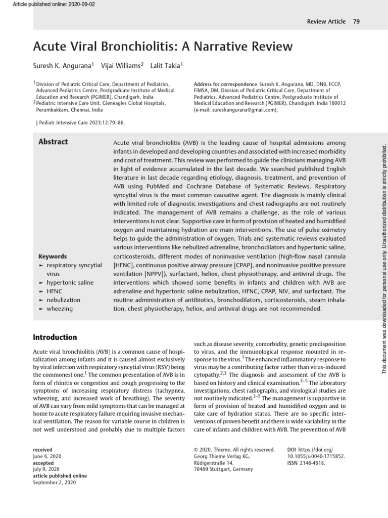 BRONCHIOLITIS | PDF | Causes Of Death | Respiratory Diseases