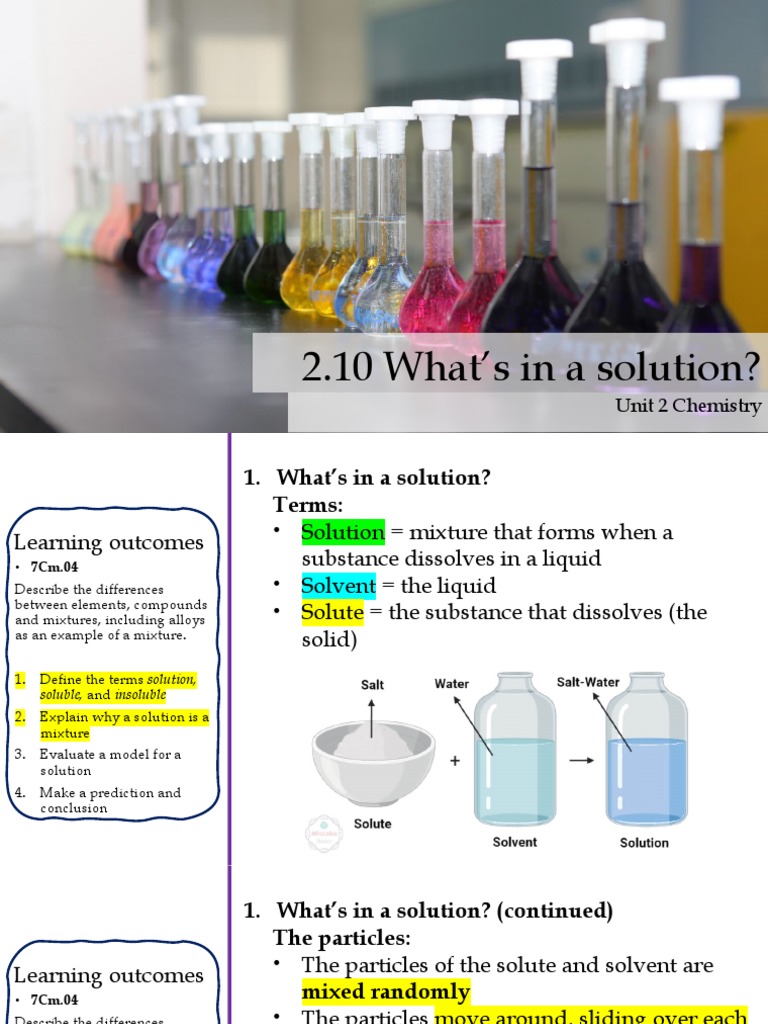 Chemistry Unit 2.10 Oxford | PDF | Solubility | Mixture