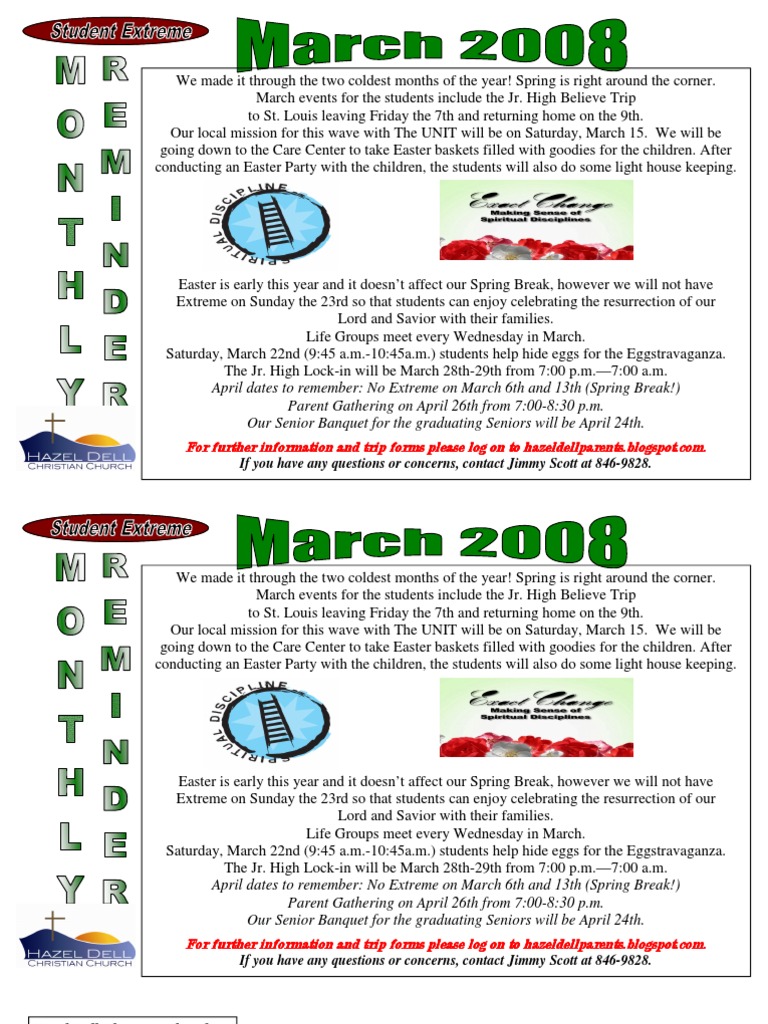 March | PDF | Liturgical Calendar | Easter