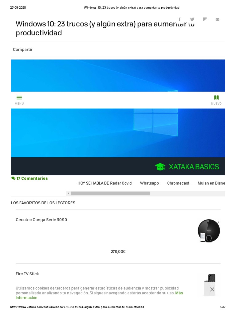Windows 10_ 23 trucos (y algún extra) para aumentar tu productividad | PDF | Windows 10 ...