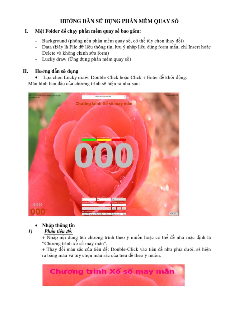 Huong Dan Su Dung Phan Mem Quay So | PDF