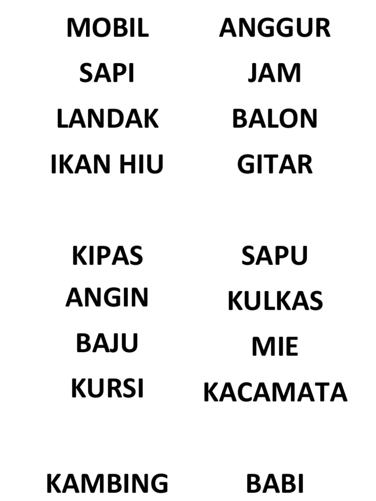 Soal Tebak Kata | PDF