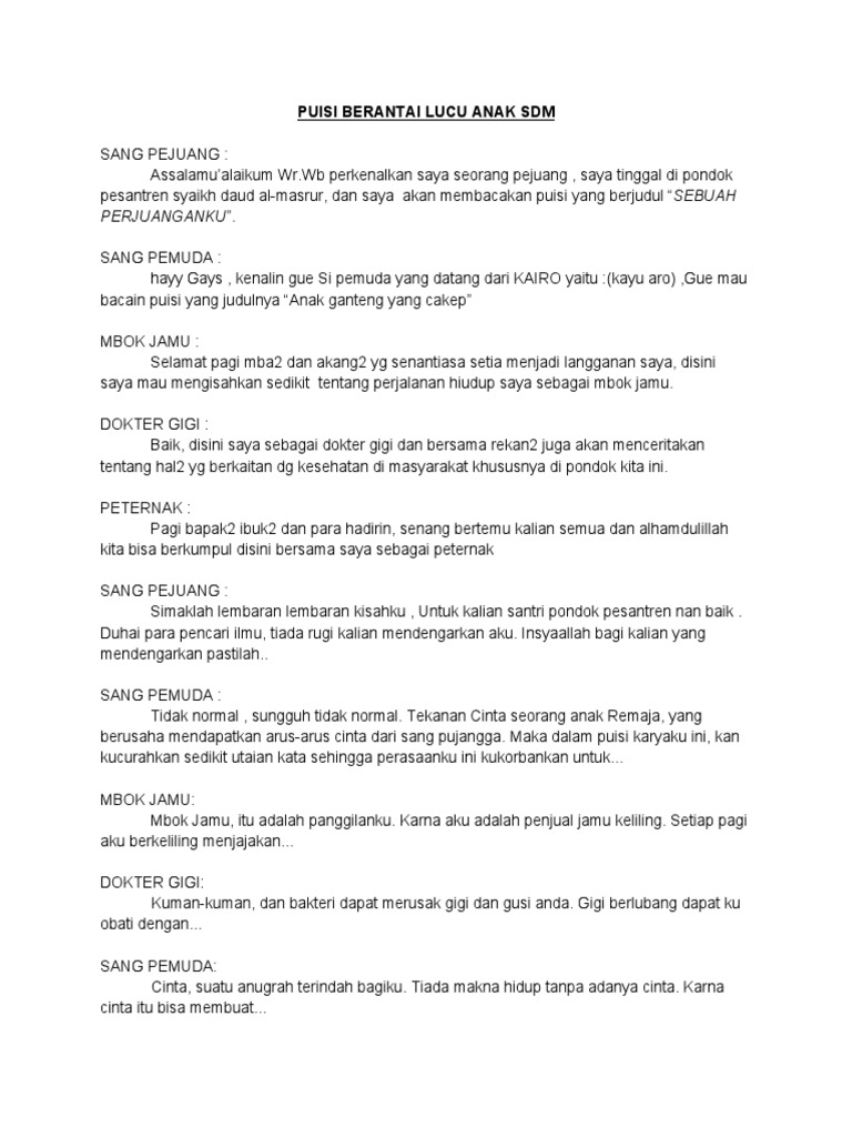 Puisi Berantai 1 | PDF