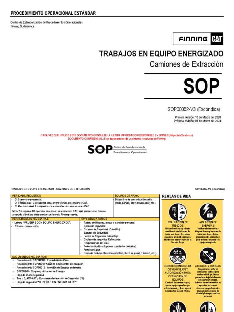 Trabajos en Equipo Energizado - Camión 798AC - Versión 03 Revisado ...