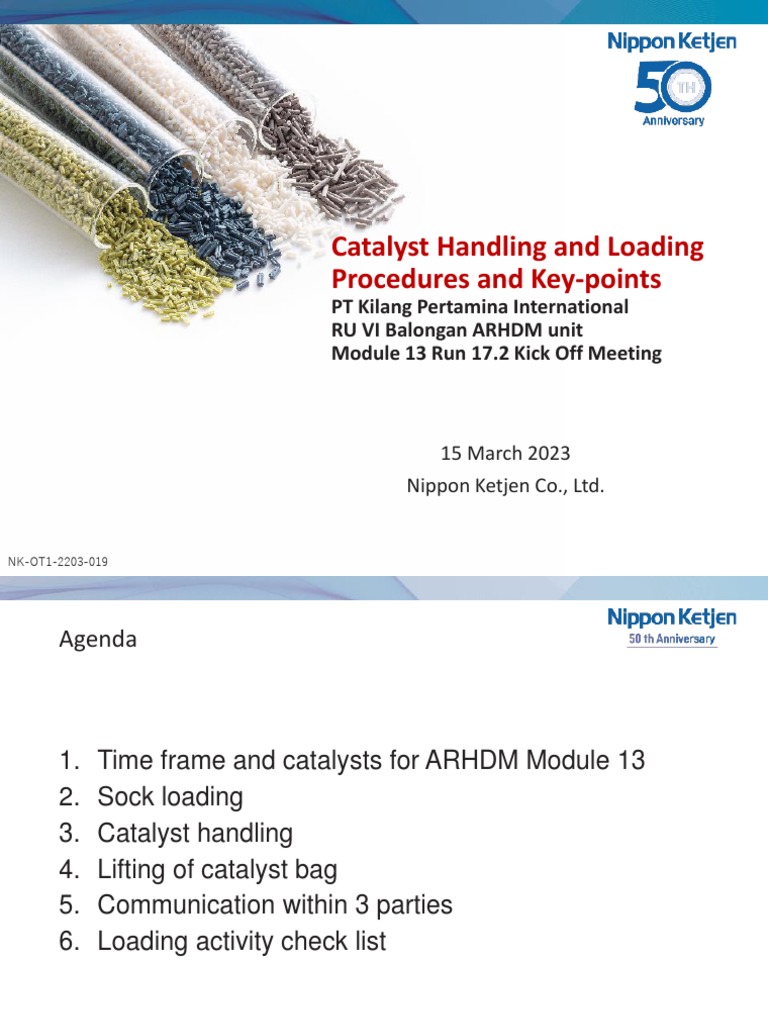 Loading Catalyst by Nippon Ketjen Pertamina Balongan | PDF | Secondary ...