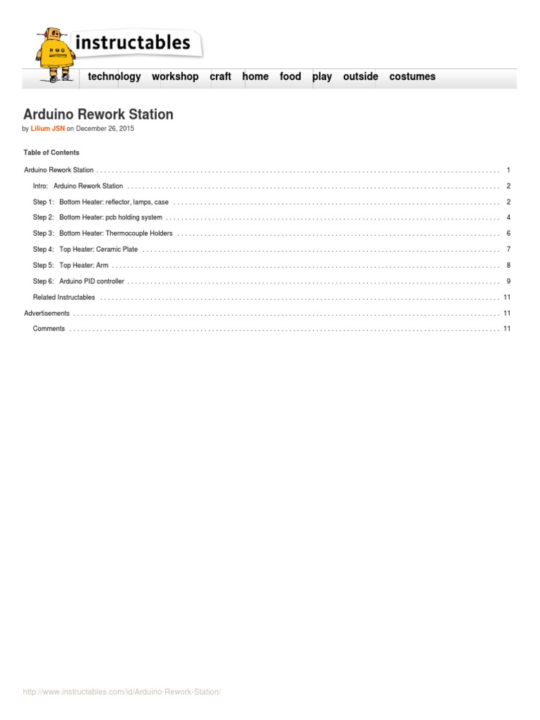 Arduino Rework Station Pdf Electrical Engineering Equipment 