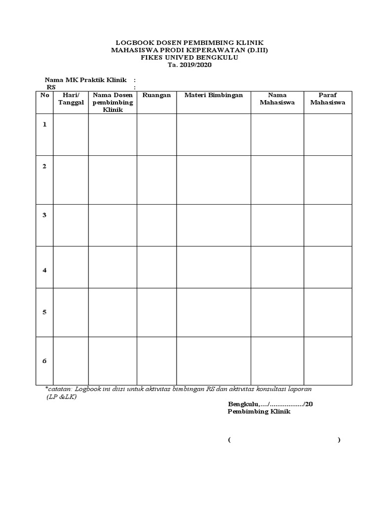 Logbook Dosen Pembimbing Akademik | PDF