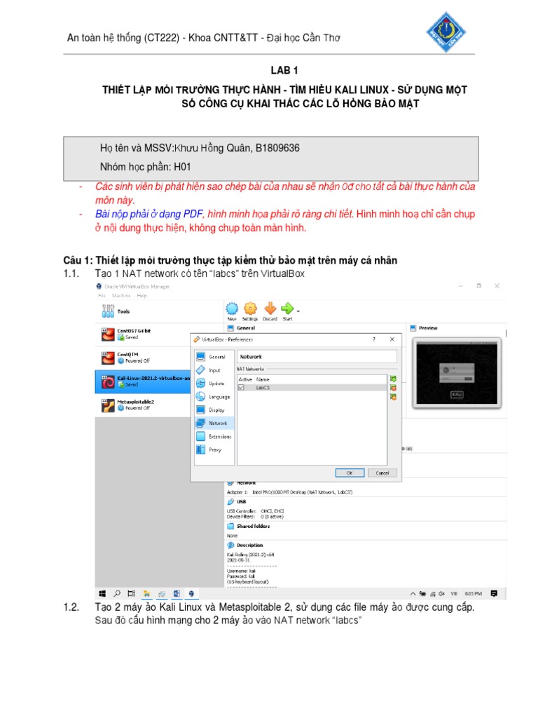 B1809636 ATHT Lab1 2021 2022 | PDF