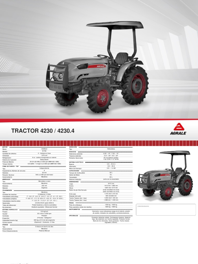Tractores 4000 Tractor Agrale 4230 42304 1 | PDF | Tecnología de ...