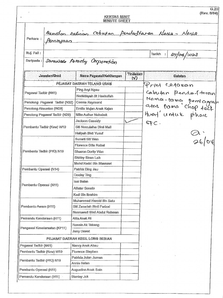 Memohon Salinan Cabutan Pendaftaran Nama-Nama Perniagaan | PDF