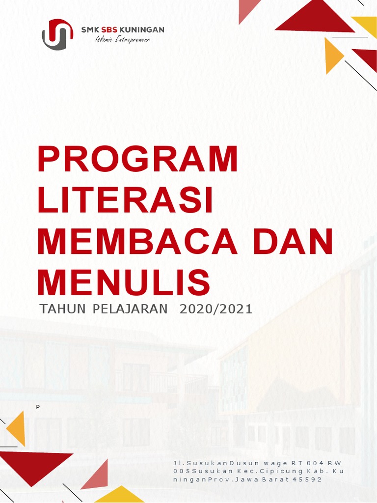 Dokumen Program Literasi Dan Menulis 2020-2021 | PDF
