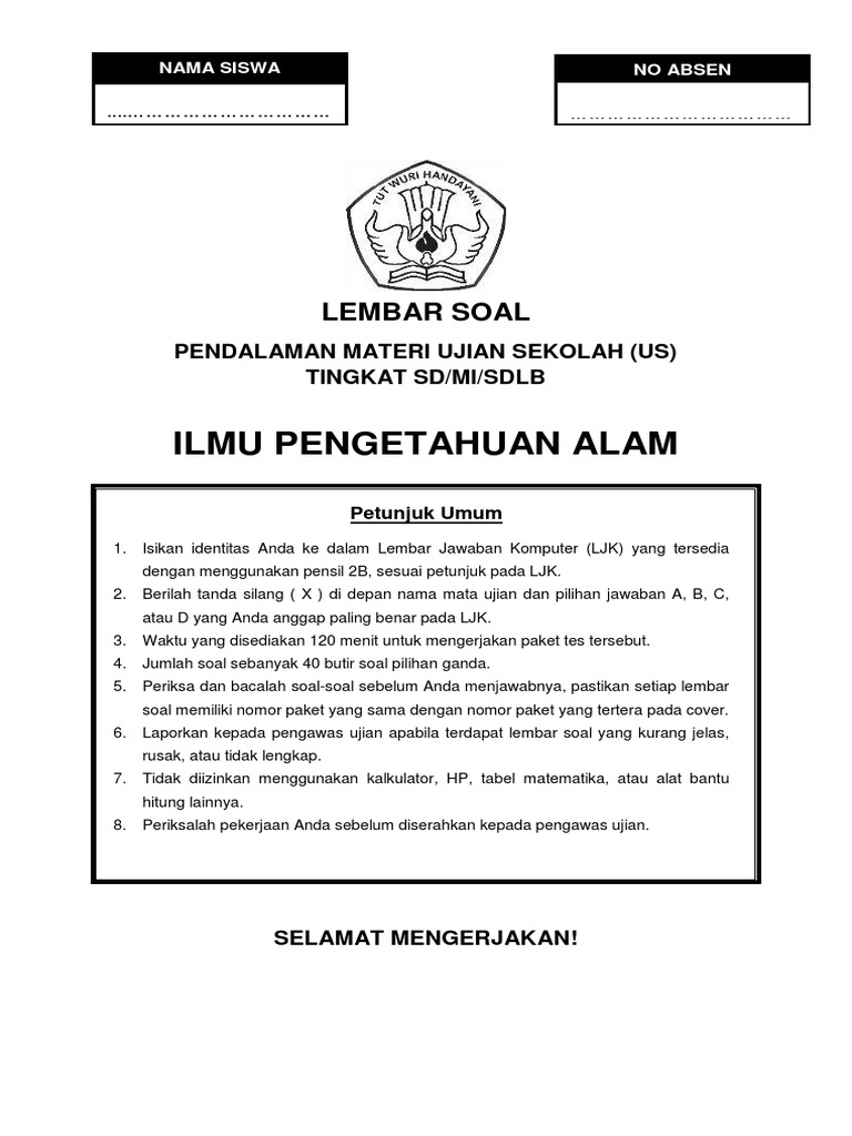 Paket Soal Us Ipa | PDF