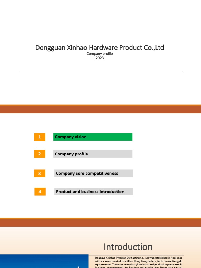 Dongguan Xinhao Precision Die Casting Co., LTD | PDF | Casting | Aluminium