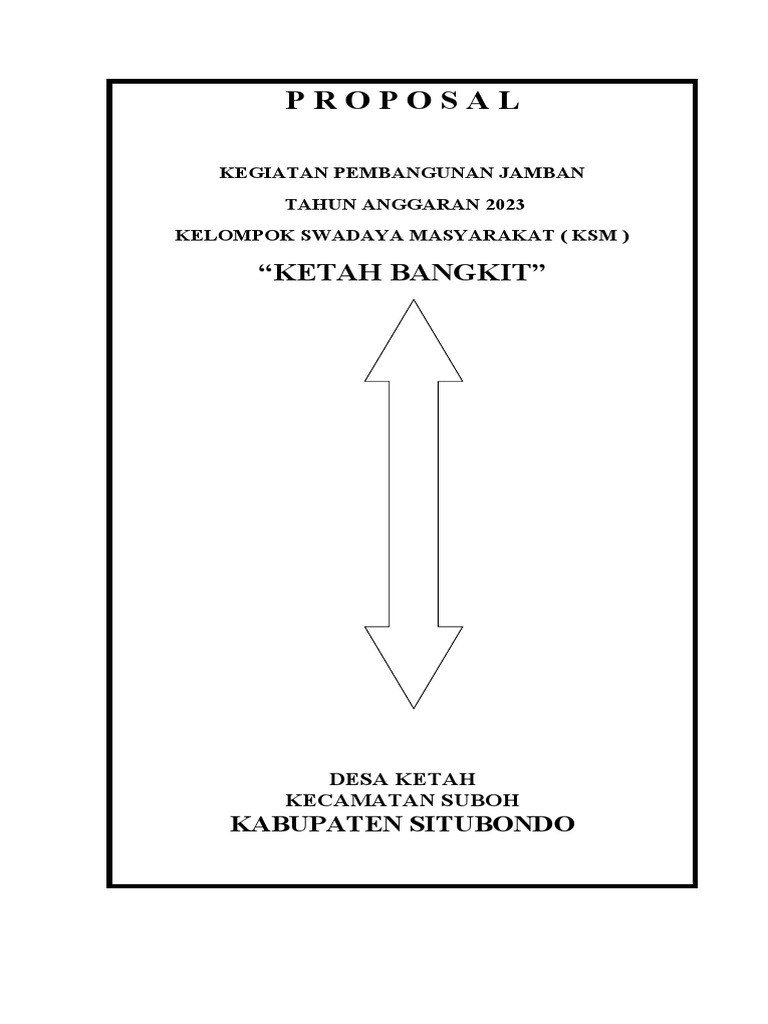 Proposal Pembangunan Jamban Desa Ketah | PDF