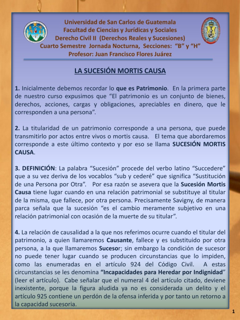 Tipos de Sucesión Mortis Causa | PDF | Derecho