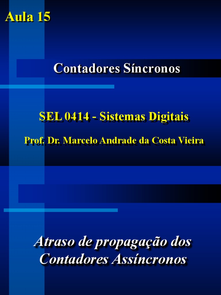 Aula 15 - Contadores Sincronos | PDF