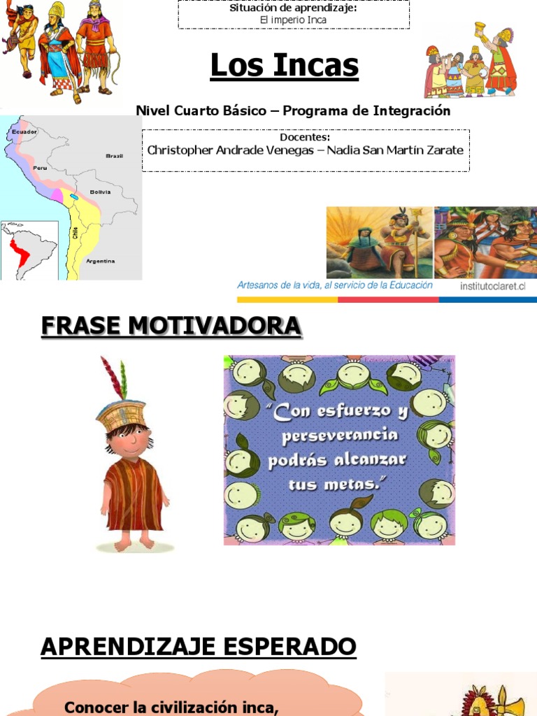 4° Básico HISTORIA Los Incas 09 Al 20 de Noviembre PDF | PDF | Imperio ...