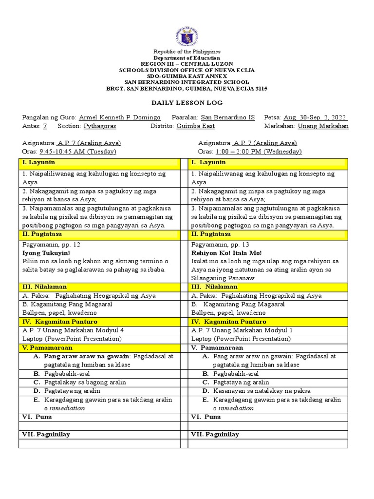 Grade 7 - Week 1 | PDF