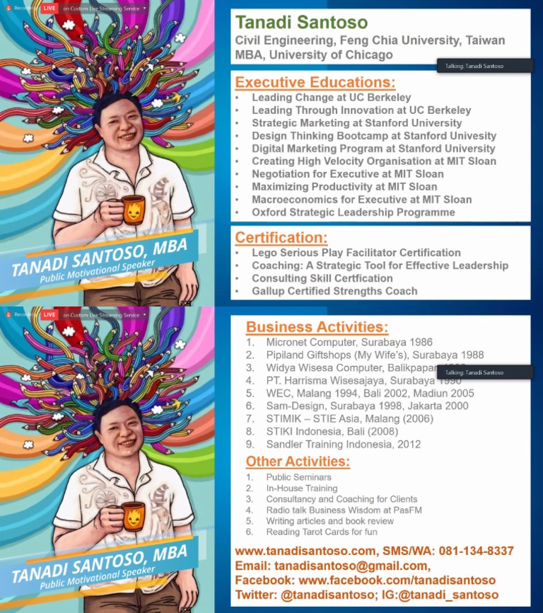 CV Tanadi Santoso | PDF