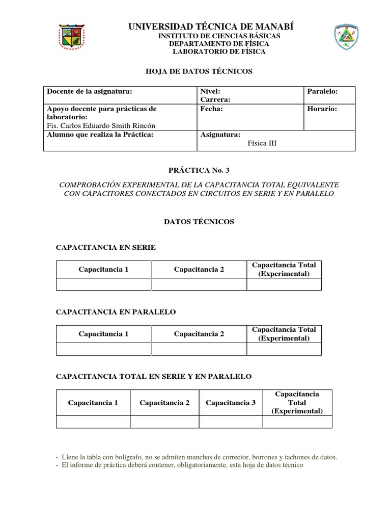 Práctica 3 Capacitores | PDF | Condensador | Capacidad