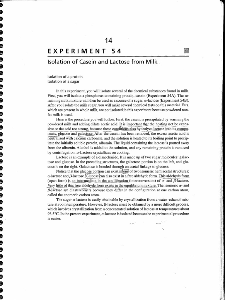 Isolation of Proteins and Carbohydrate From Milk | PDF