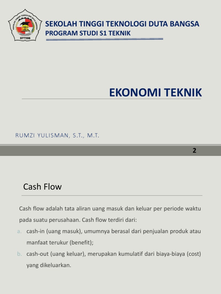 Diagram Cash Flow dalam Ekonomi Teknik | PDF | Bisnis
