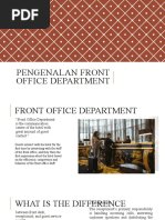 Hotel Front Office Workflow | PDF | Business | Service Industries