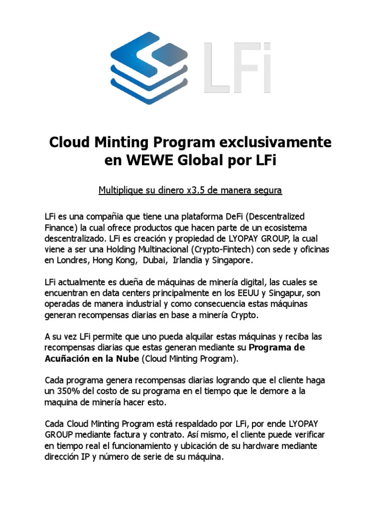 Cloud Minting - Español | PDF | Computación en la nube | Minería