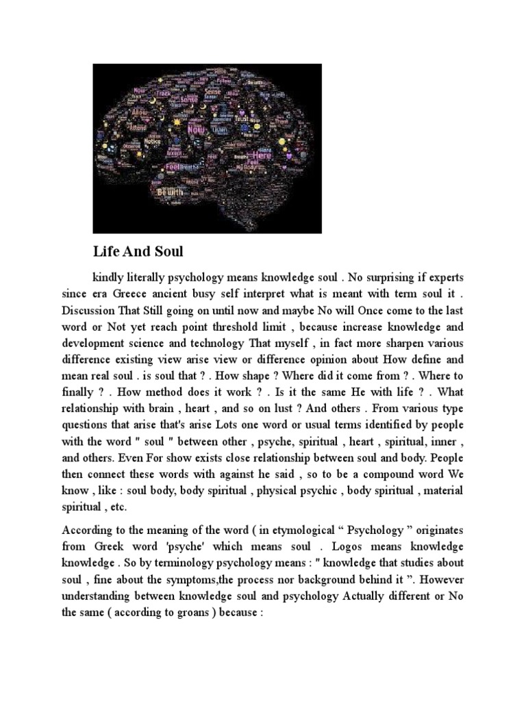 Understanding the Concept of Soul | PDF | Soul | Knowledge