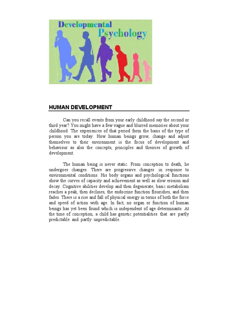 Human Development Psychology | PDF | Human | Developmental Psychology