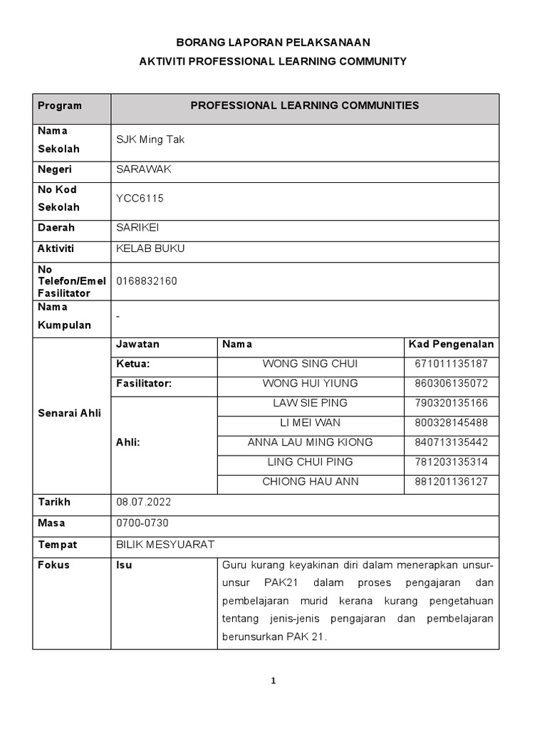 Laporan PLC KELAB BUKU 1 | PDF