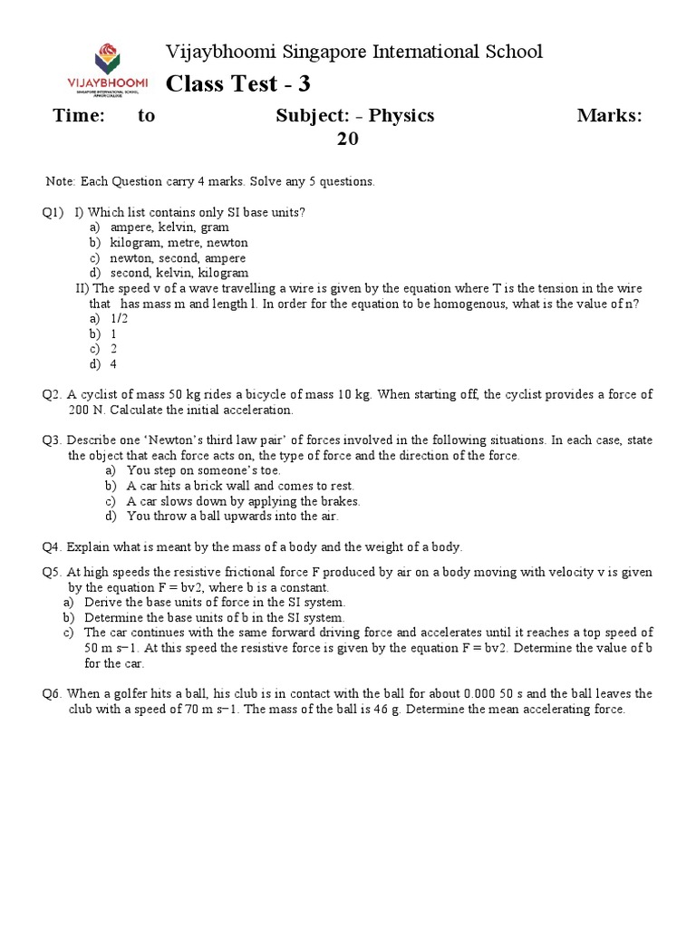 Physics Paper 3 | PDF