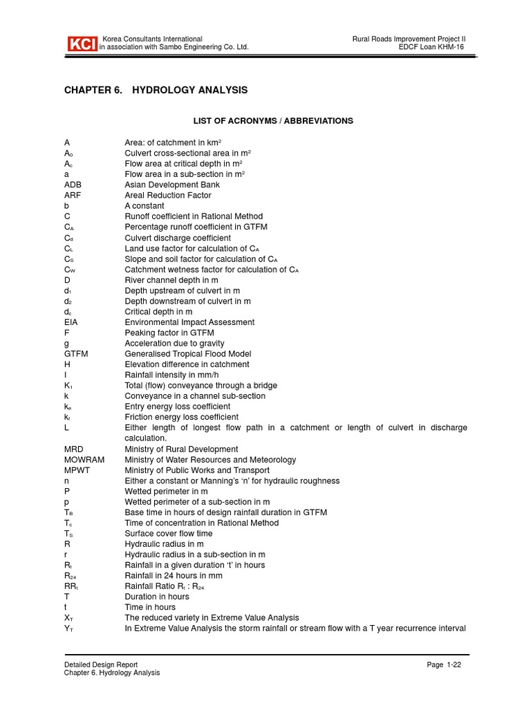 Chapter 6. Hydrology Analysis (Final) | PDF | Discharge (Hydrology ...
