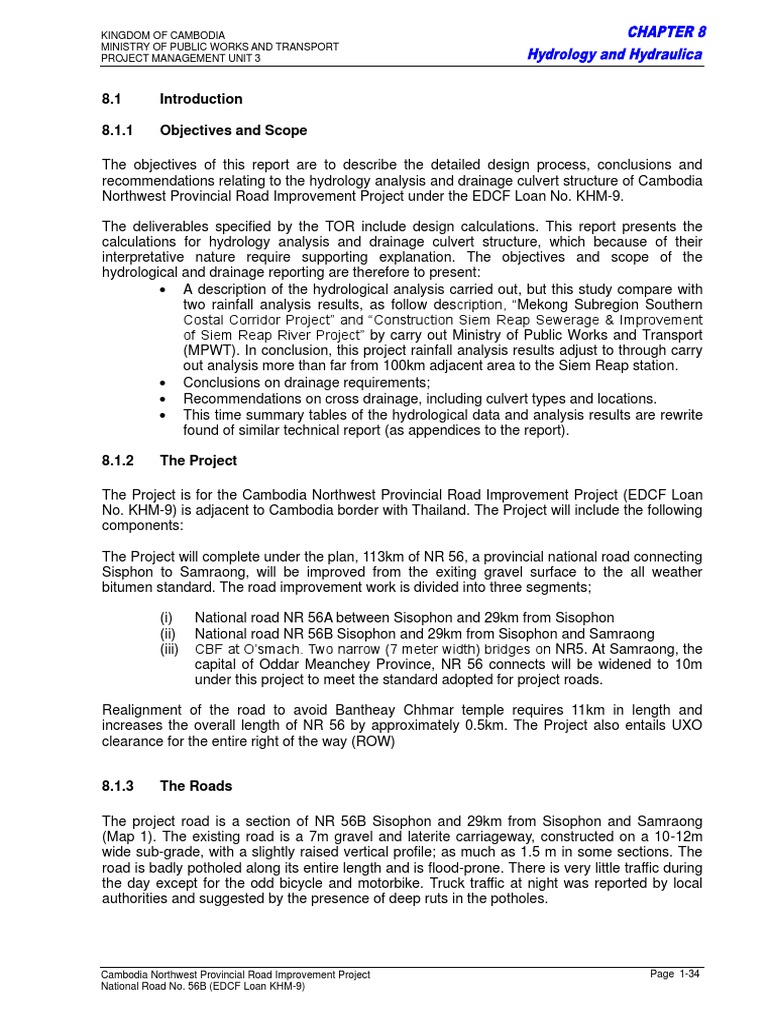 Chart 8-Hydorology & Hydraulic Report | PDF | Drainage Basin ...