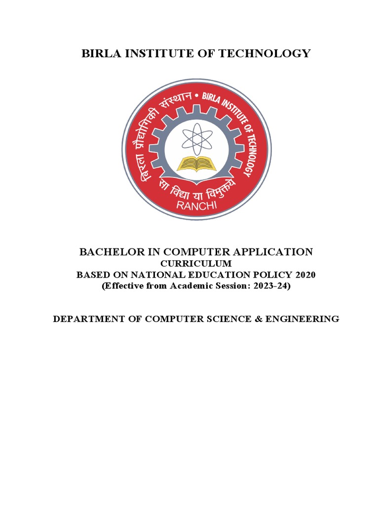 BCA NEP Syllabus MO23onwards | PDF