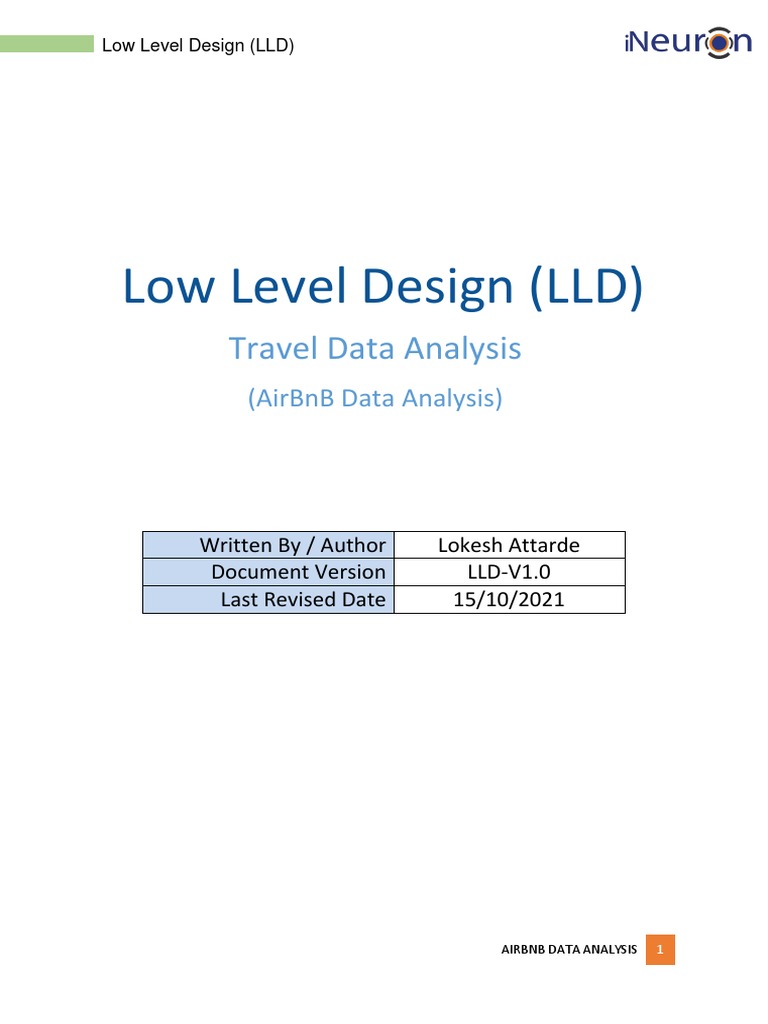 AirBnB Data Analysis - LLD | PDF | Data Analysis | Data