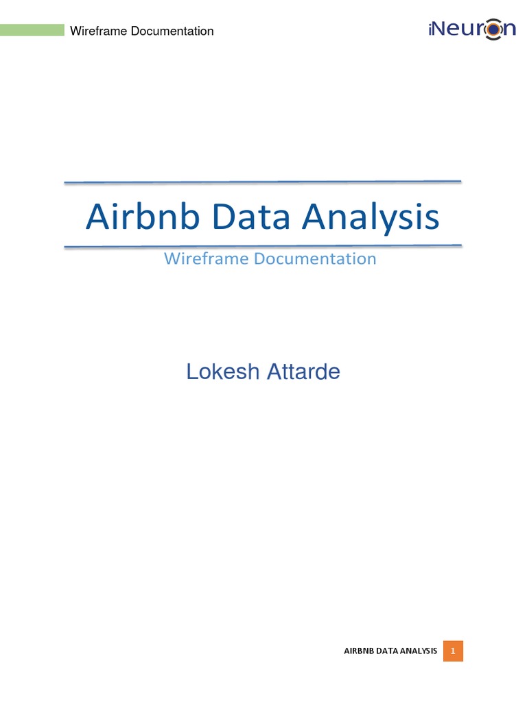 AirBnB Data Analysis - Wireframe | PDF | Data Analysis | Airbnb