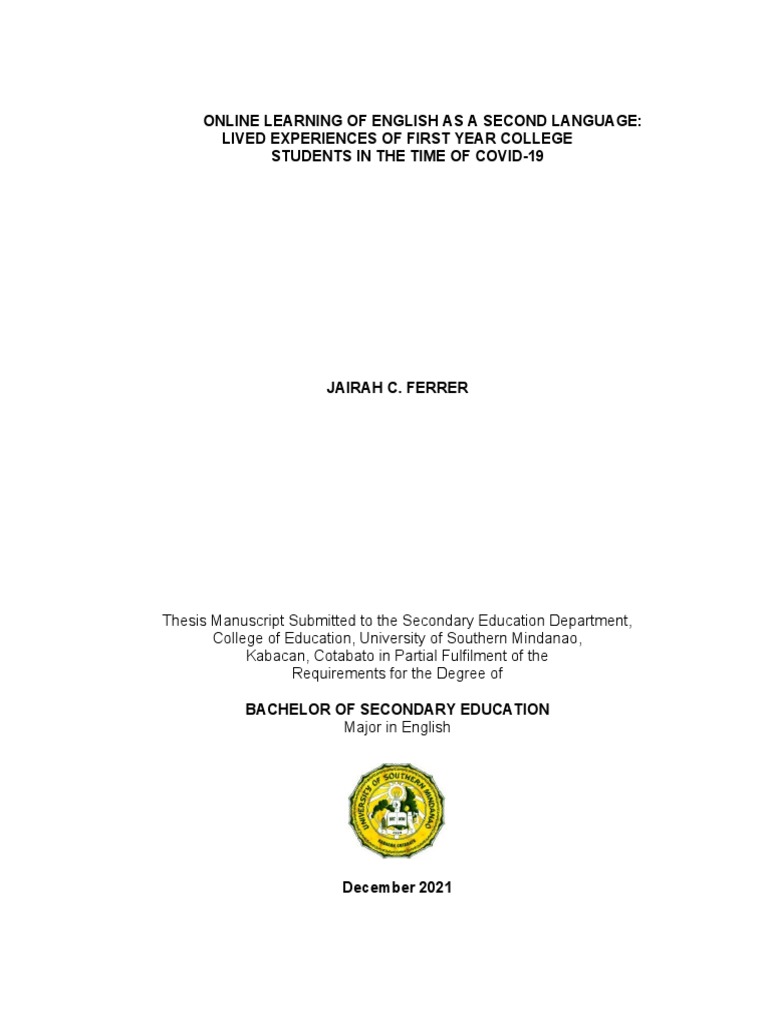 Thesis Manuscript | PDF | Educational Technology | Learning