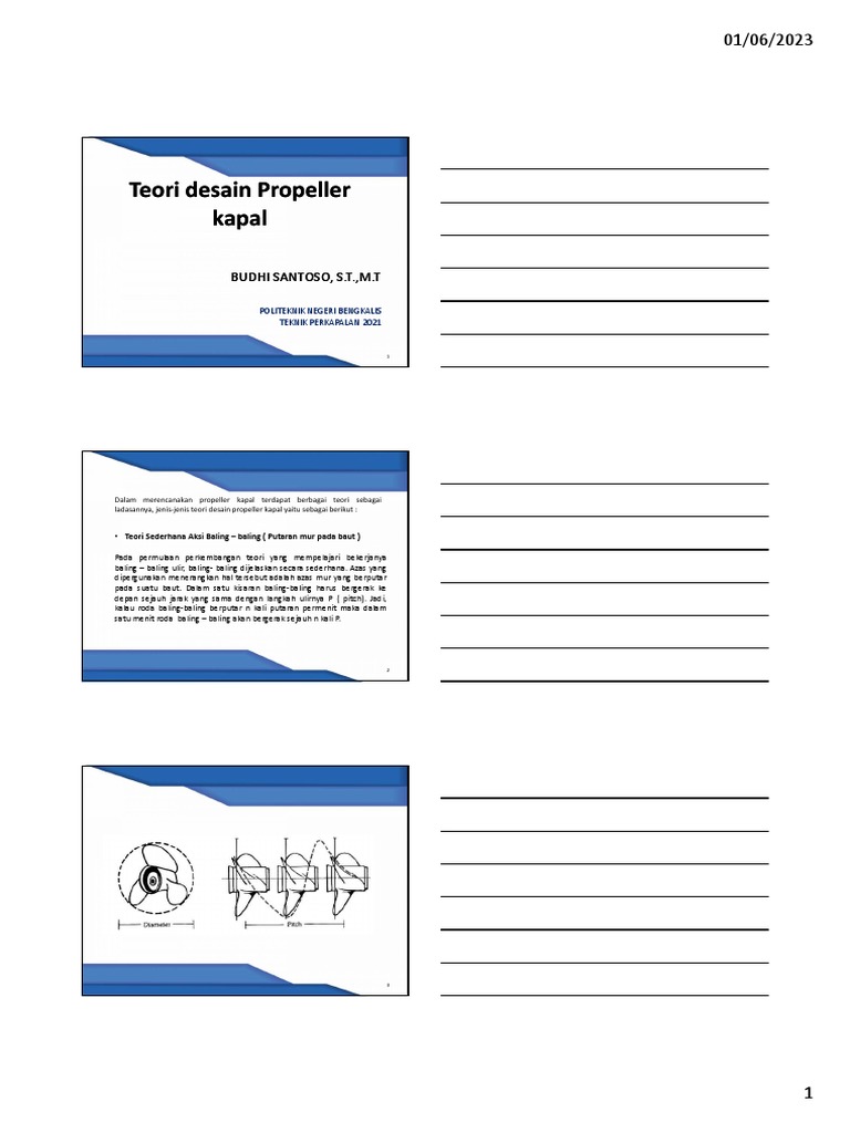 Teori Desain Propeller | PDF
